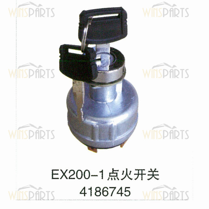 4186745 IGNITION SWITCH ASSY START WITH KEY Hitachi EX100 EX200K EX220 ...
