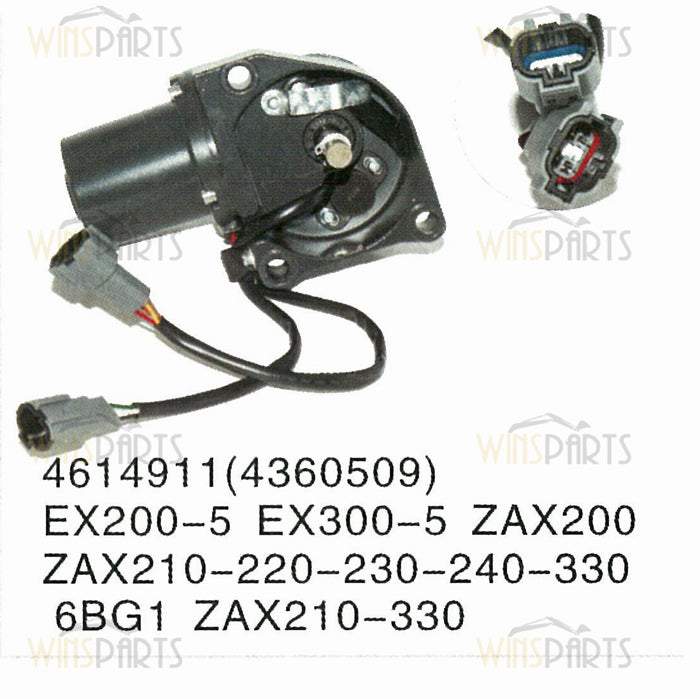 4360509 4614911 GOVERNOR Throttle Step Electrical Motor Hitachi EX100-5 ...